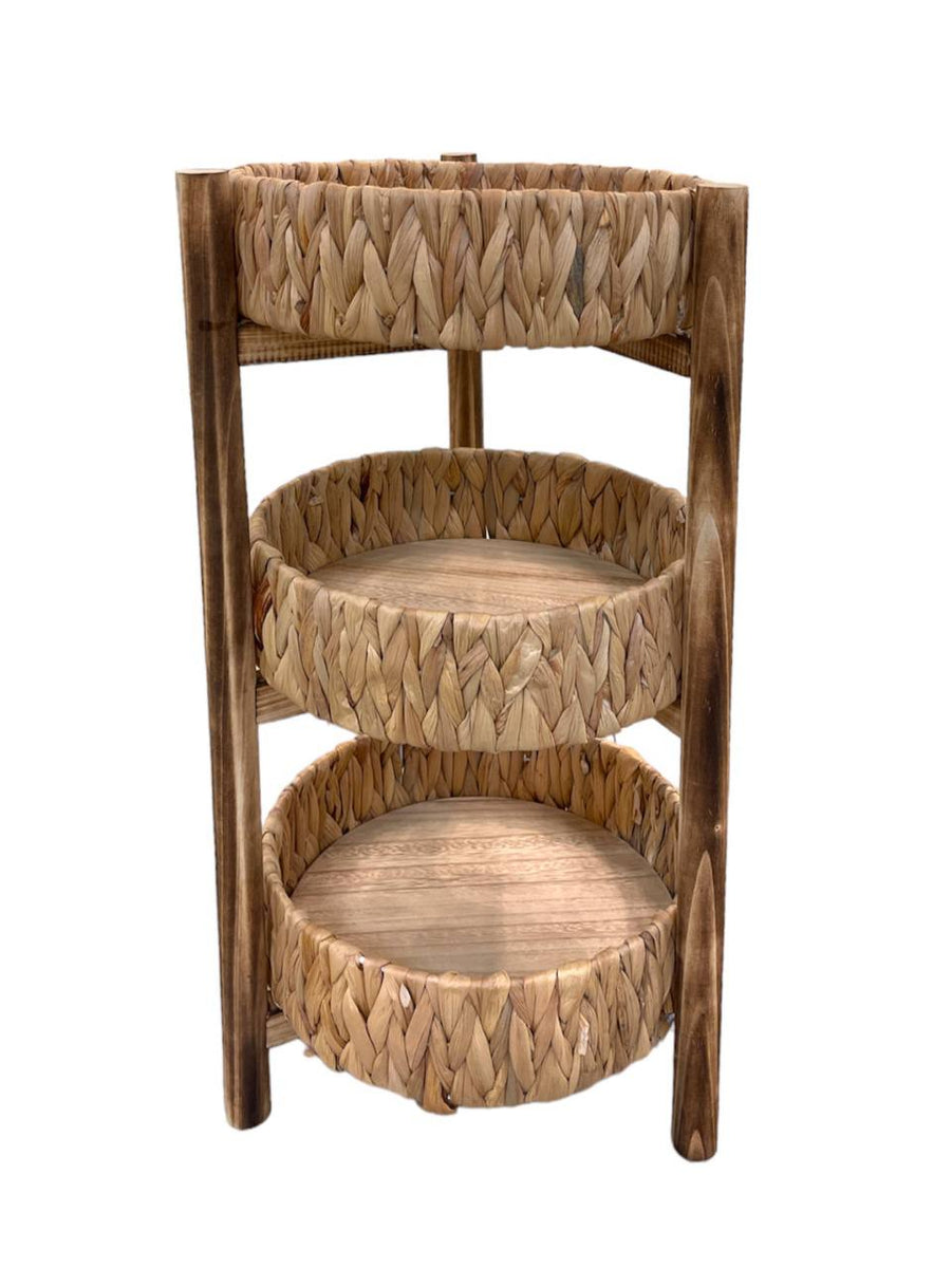 3-Tier Hyacinth Straw Storage Shelf – mingsing flowers